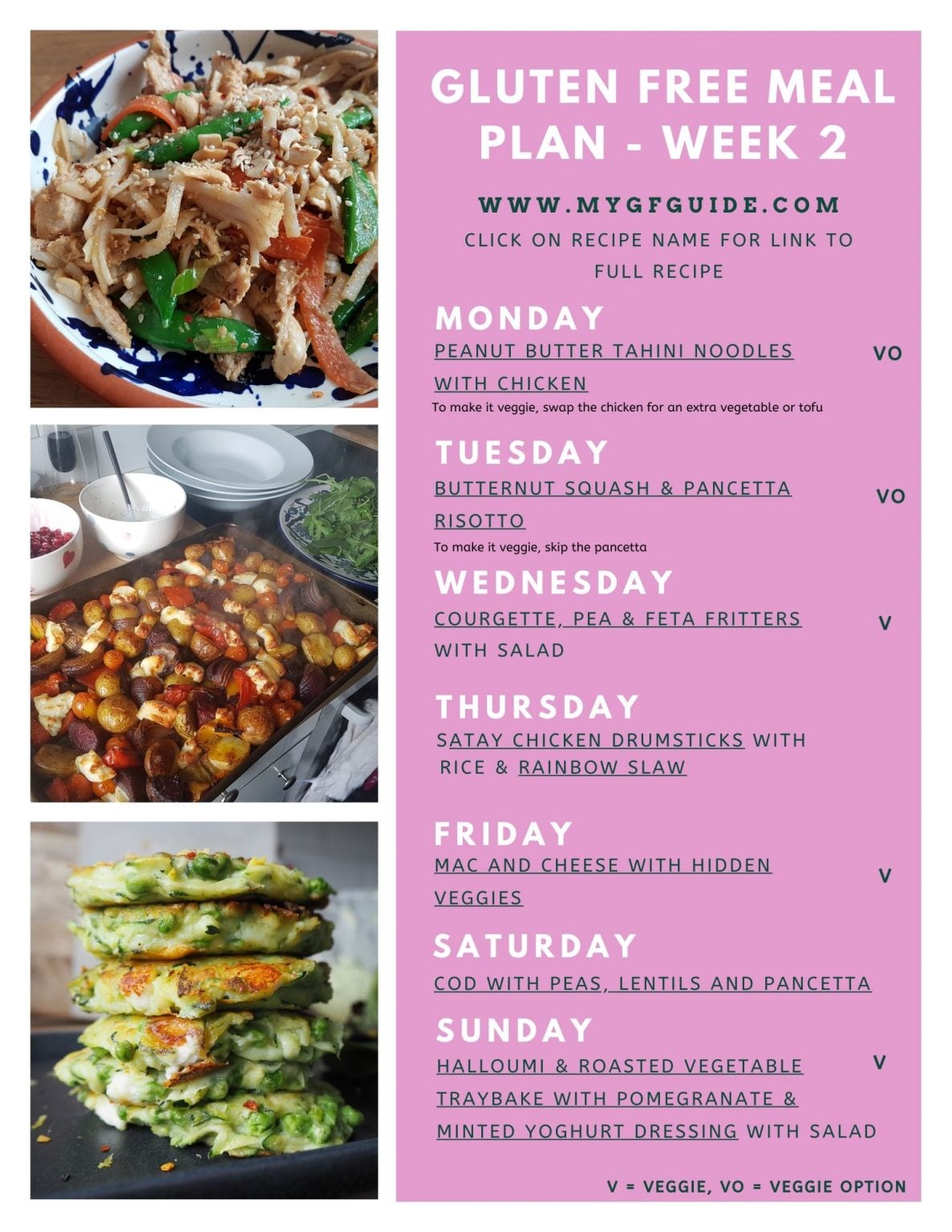 Gluten Free Meal Plans - 7 Weeks of Recipes! - My Gluten Free Guide