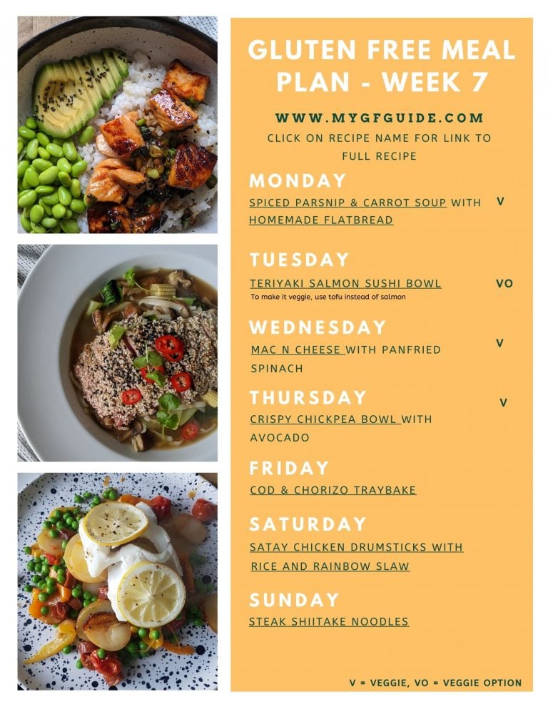 7-Day Gluten Free Meal Plan - Week 7