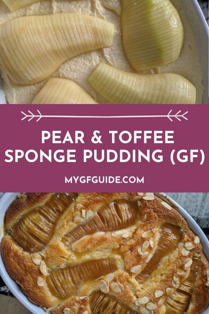 Gluten Free Pear & Toffee Sponge Pudding - My Gluten Free Guide