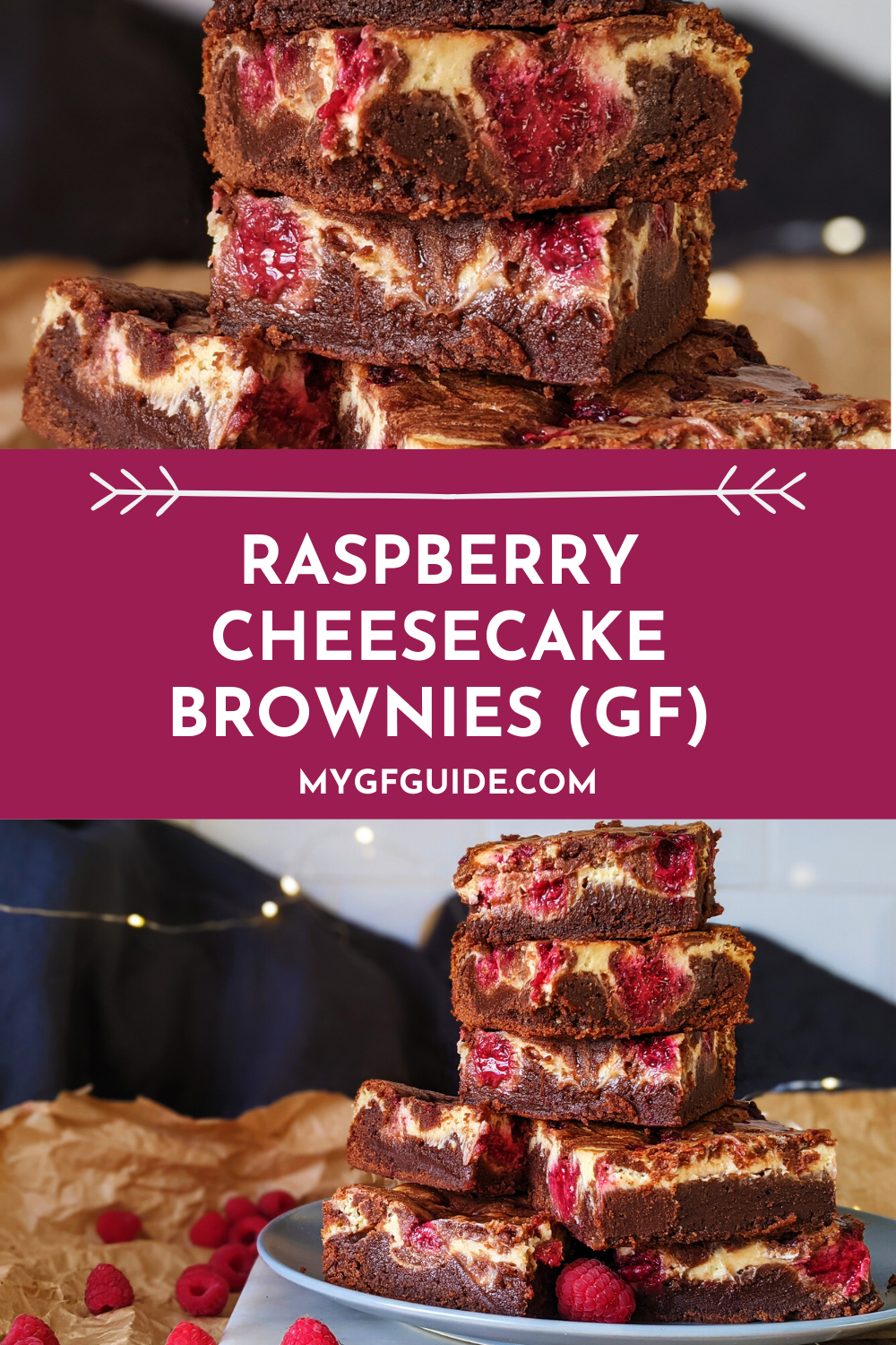 Raspberry Cheesecake Brownies (GF) - My Gluten Free Guide
