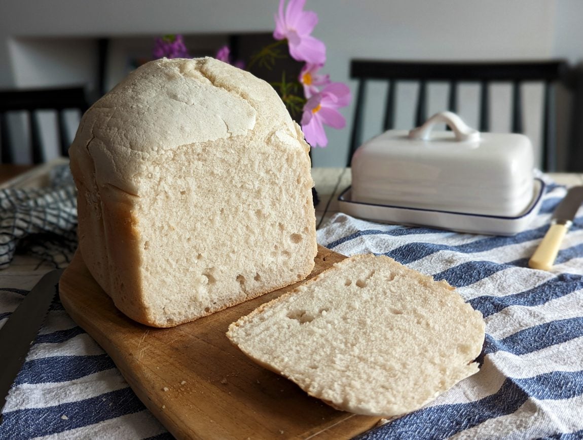 Gluten Free Bread Maker Recipe: 6 Ingredient White Loaf