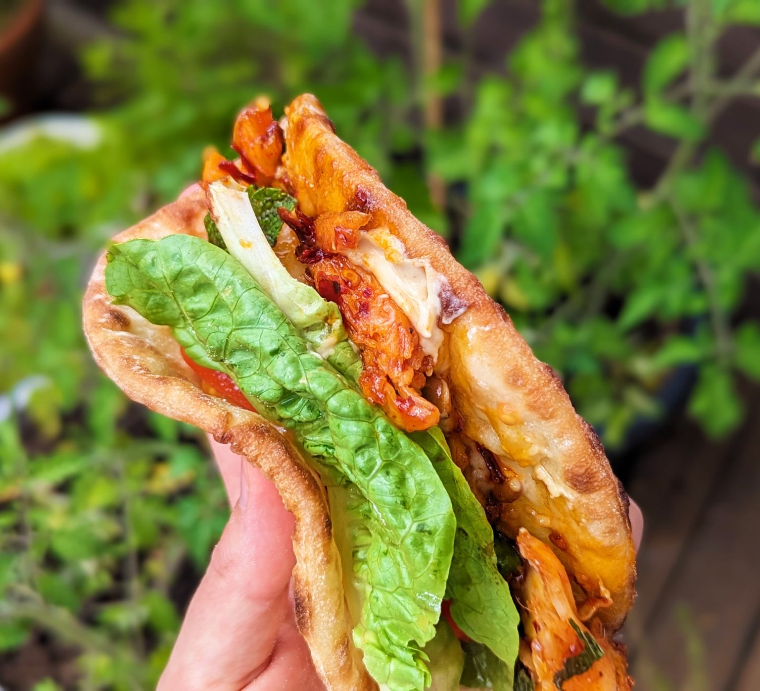 Honey Harissa Chicken Flatbread (GF, DF)